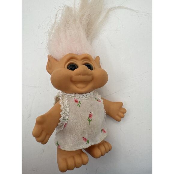 ITB | Toys | Vintage Itb Troll Doll Light Pink White Hair Brown Eyes ...